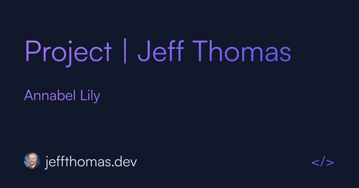 Project | Jeff Thomas